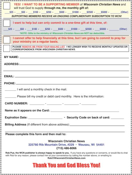 Wisconsin Christian News